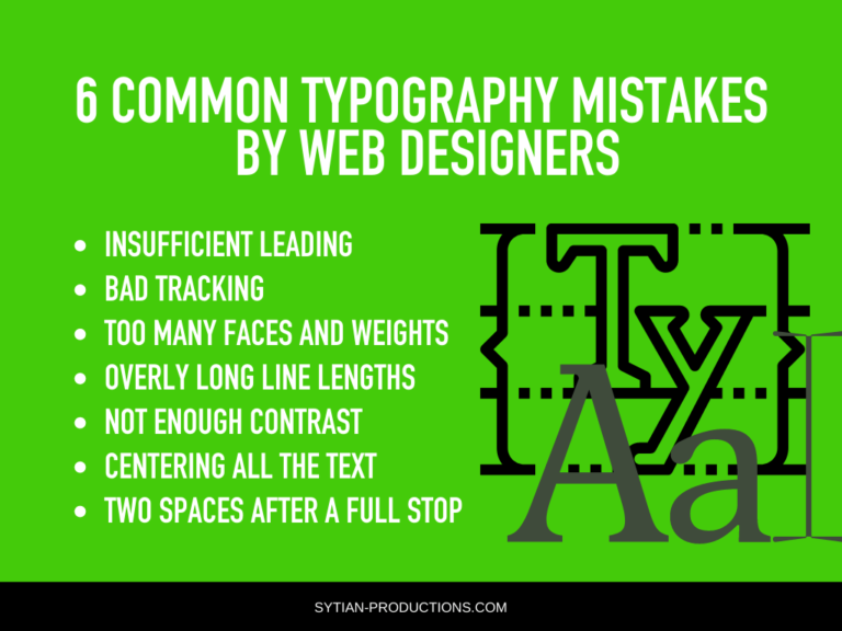 Common Typography Mistakes in Web Design | Sytian Productions