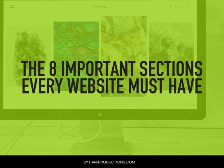 8 Important Sections Every Website Must Have | Sytian Productions